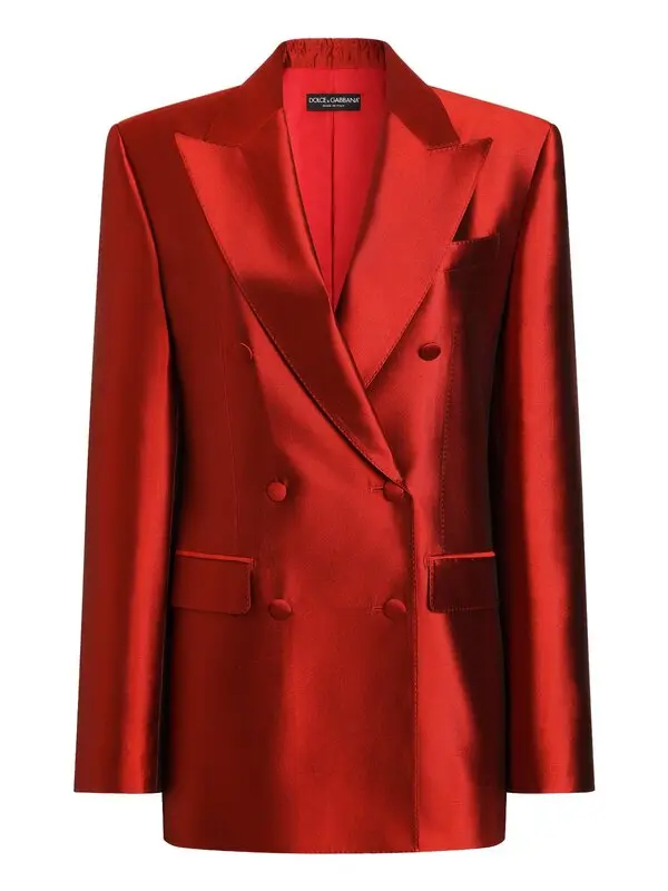 Dolce & Gabbana Double-breasted Mikado Jacket - Red