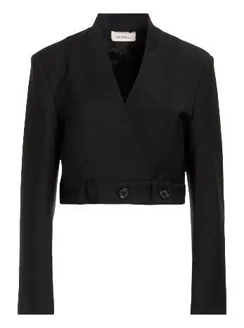 MEIMEIJ Double-breasted Cropped Blazer - Black