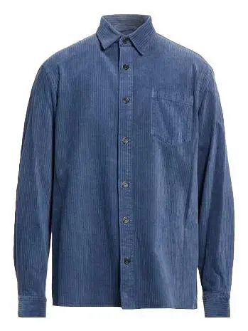 Paul & Shark Corduroy Overshirt With Button Fastenings - Blue