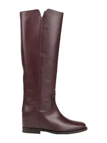VIA ROMA 15 Leather Riding Boots - Red