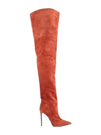 LE SILLA Suede Over-the-knee Pointed Toe Stiletto Heel Boots - Red