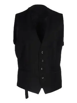 Hugo Boss Tailored Vest In Virgin Wool Blend - Black