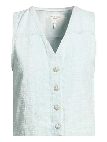 Rag & Bone Sleeveless V-neck Button-up Top - Blue