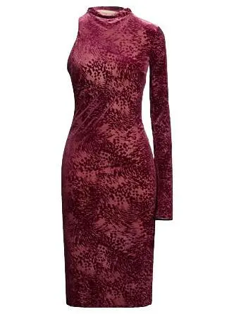 Patrizia Pepe Velvet Midi Dress - Red