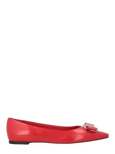 FERRAGAMO Ballet Flats In Lambskin - Red