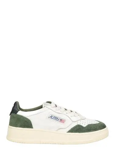 AUTRY Low-top Sneakers In Goat Skin And Textile Fibers - Green