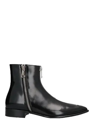 Dolce & Gabbana Calfskin Ankle Boots With Zip Up Detail - Black