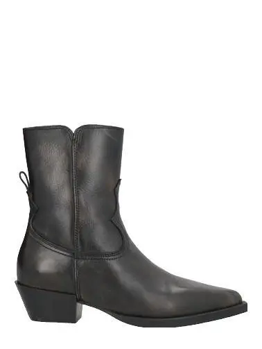 COPENHAGEN  Leather Ankle Boots - Black