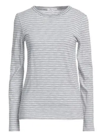 Rag & Bone Pima Cotton Long Sleeve Striped T-shirt - Black