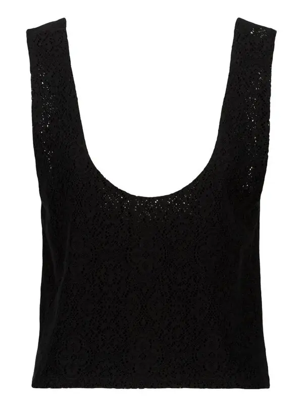 MARIANNE BY MARIE JORDANE Sacha Crochet Top - Black