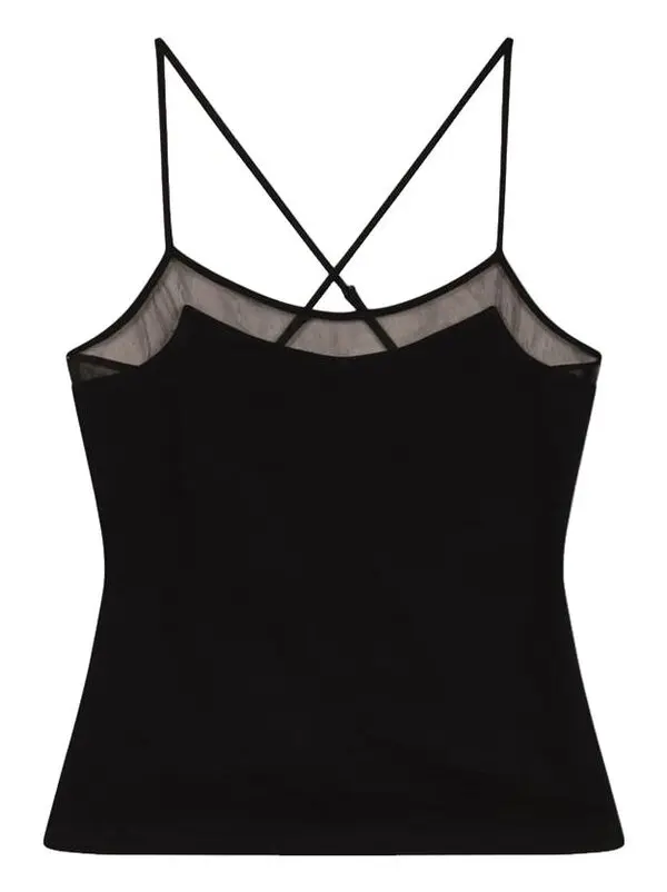 MARIANNE BY MARIE JORDANE Sydney Open-back Top With Adjustable Crossed Straps - Black