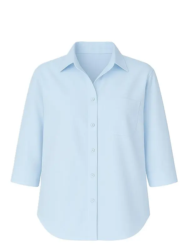 DECOFLUX HOME Cotton Percale Shirt - Blue