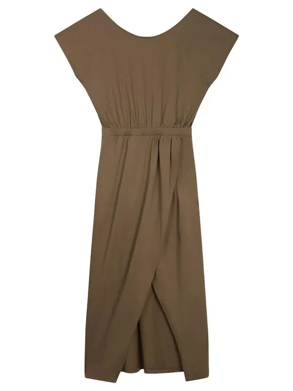 MARIANNE BY MARIE JORDANE Iggy Midi Dress In Organic Cotton - Green