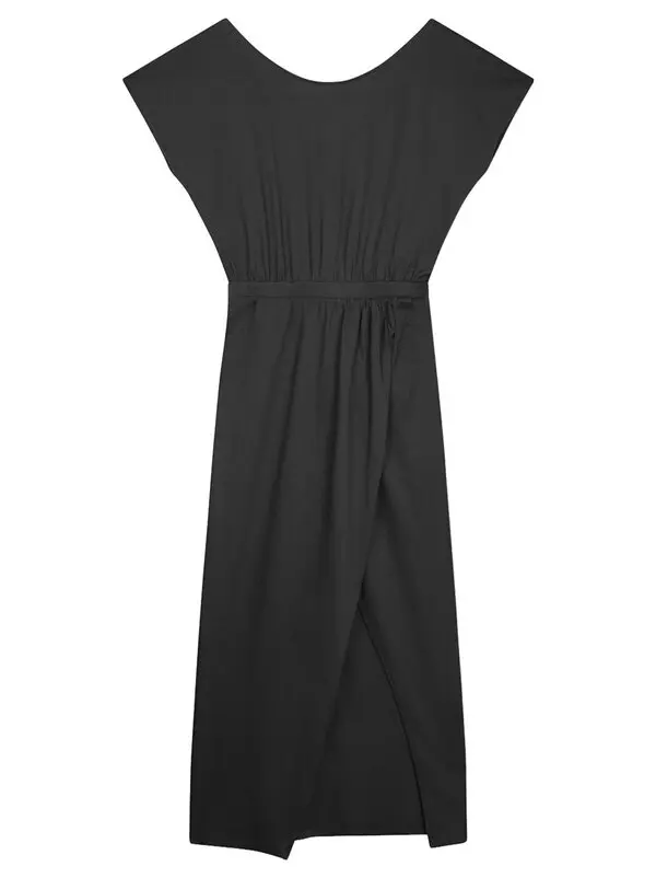 MARIANNE BY MARIE JORDANE Iggy Midi Dress Organic Cotton - Black