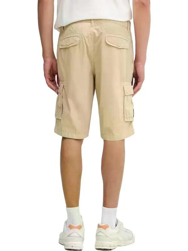 AERONAUTICA MILITARE Cargo Shorts With Logo Plaque - Neutrals