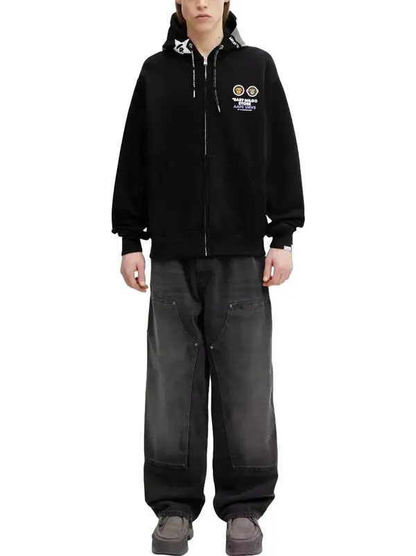 AAPE BY *A BATHING APE X Baby Milo Graphic-print Hoodie - Black