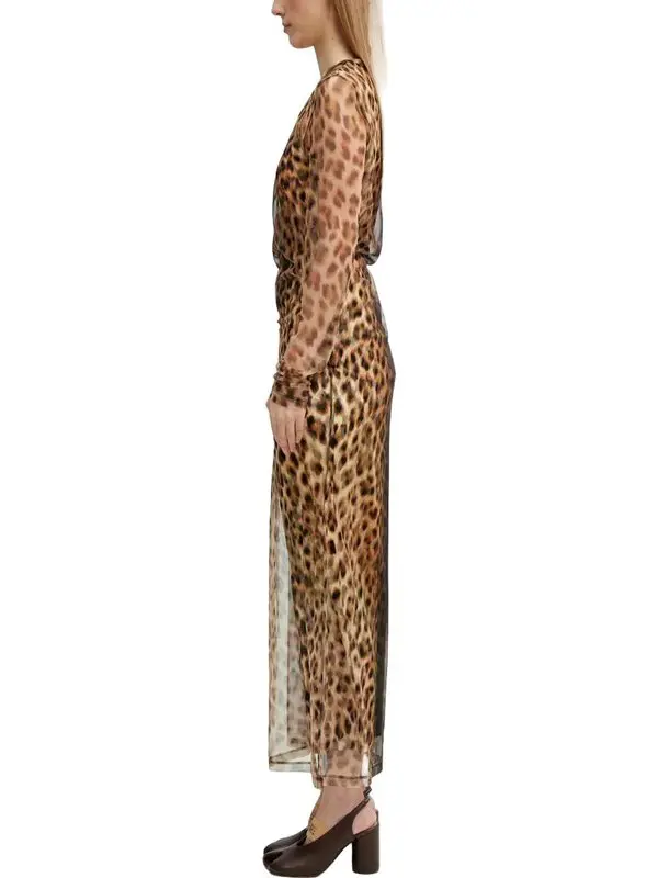 Sportmax Leopard-print Maxi Dress - Neutrals