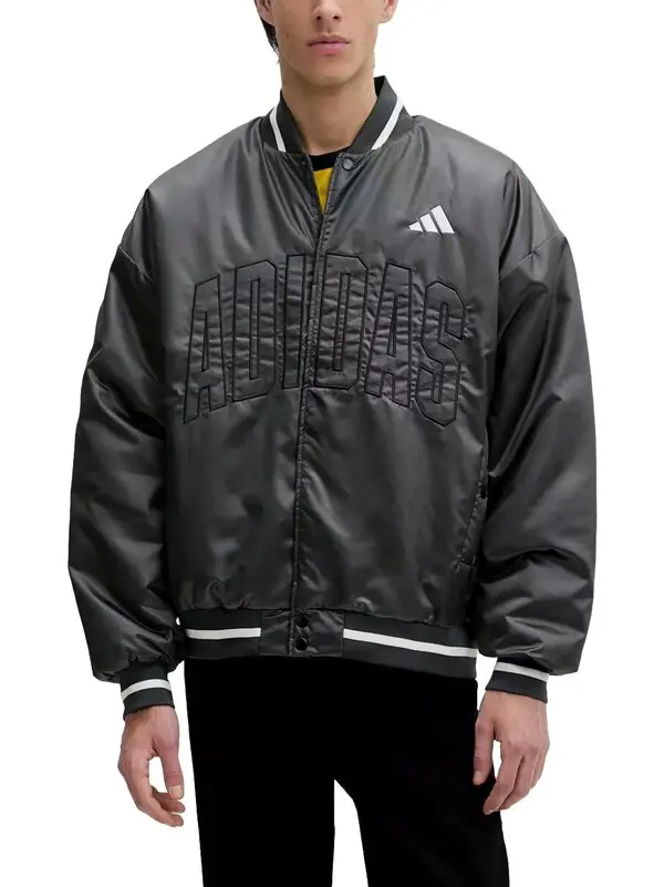 Adidas Stadium Logo-embroidered Bomber Jacket - Black