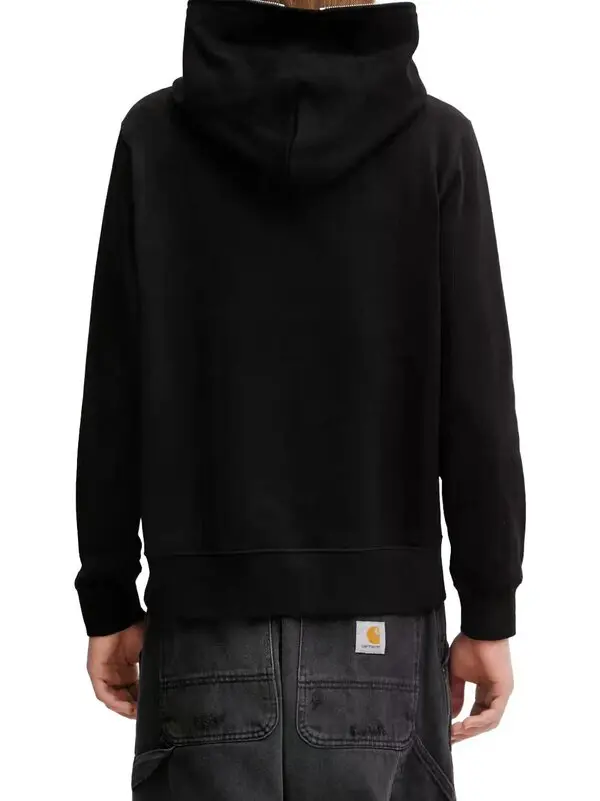 A BATHING APE Logo Patch Zip-up Hoodie - Black