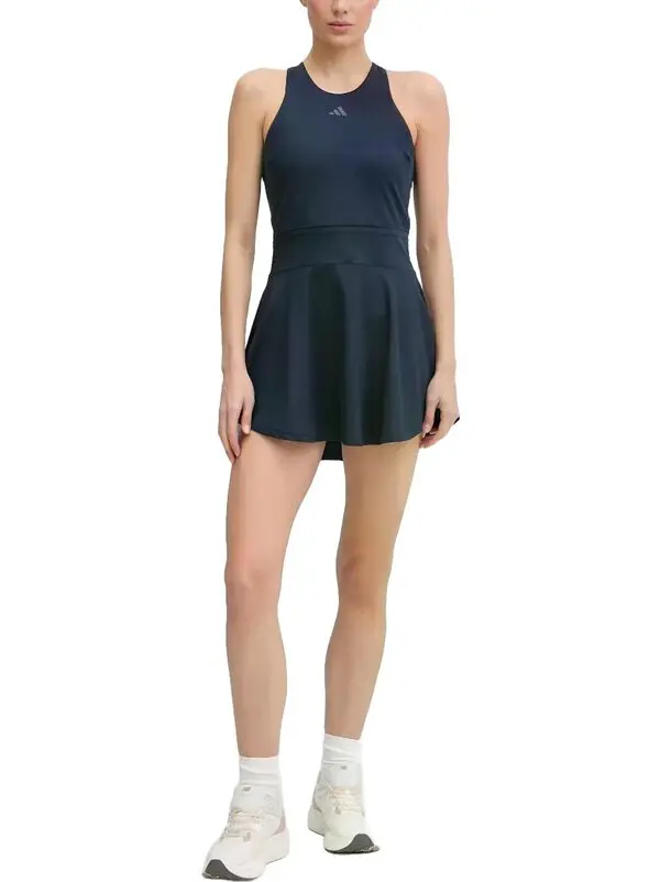 Adidas Logo Print Racerback Tennis Mini Dress - Blue