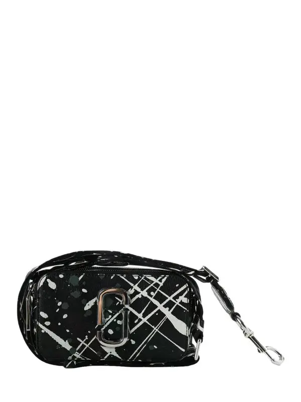 Marc Jacobs Snapshot Paint-splatter Cross Body Bag - Black