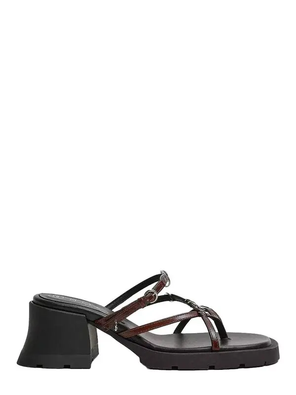 MIISTA Embellished Multi-strap Sandals - Brown