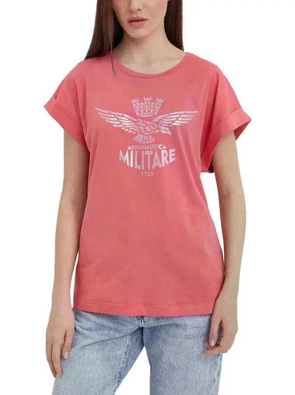 AERONAUTICA MILITARE Logo Print T-shirt - Pink