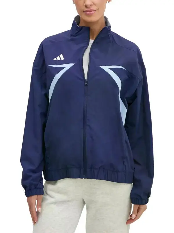 Adidas Logo-print Panelled Jacket - Blue