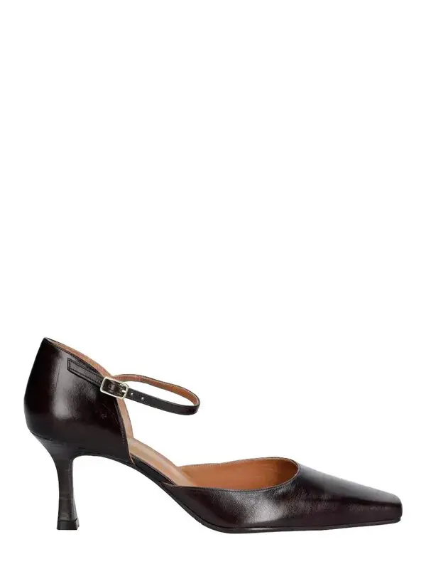 BILLI BI Square-toe Buckle-fastening Pumps - Brown