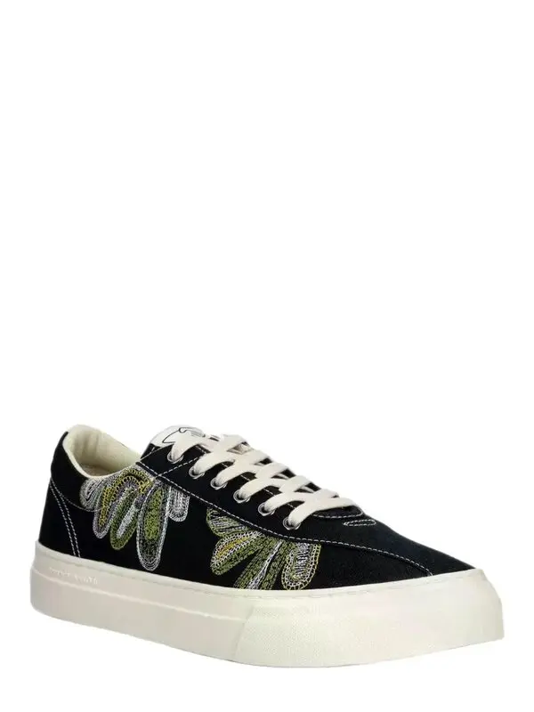 S.W.C STEPNEY WORKERS CLUB Dellow Embroidered Canvas Sneakers - Black