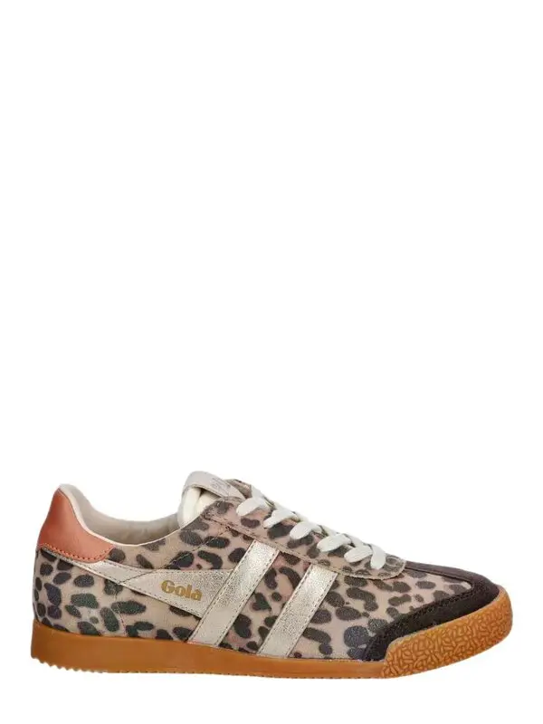 Gola Safari Leopard-print Panelled Sneakers - Neutrals