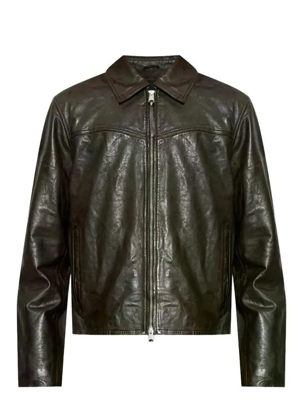 ALLSAINTS Tune Lamb Leather Jacket - Brown