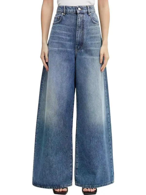Sportmax Faded Effect Wide-leg Jeans - Blue