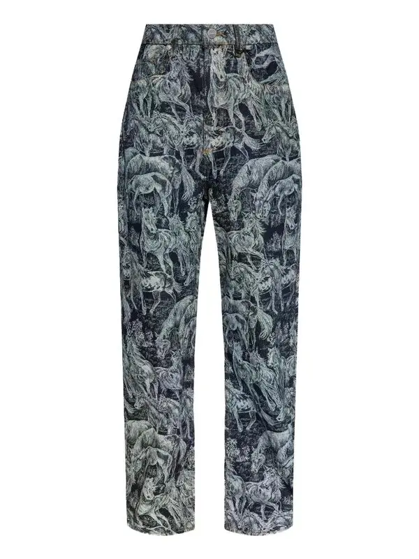 ALLSAINTS Blake Printed Jeans - Blue