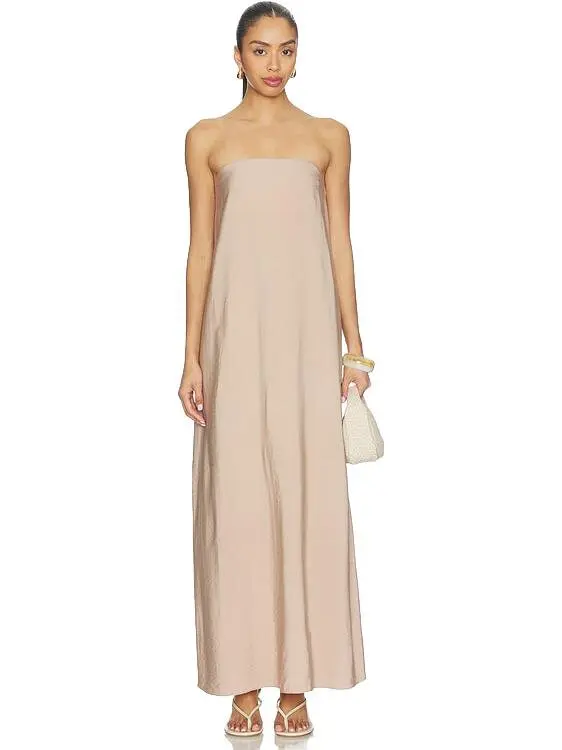Sablyn Strapless Maxi Dress In Beige - Dune