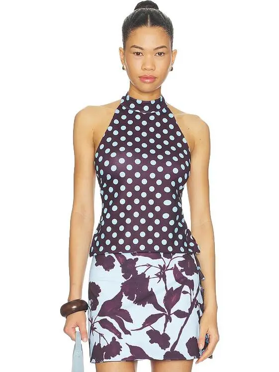 SUSMIES Susmie's Lottie Reversible Halter Top - Multicolor