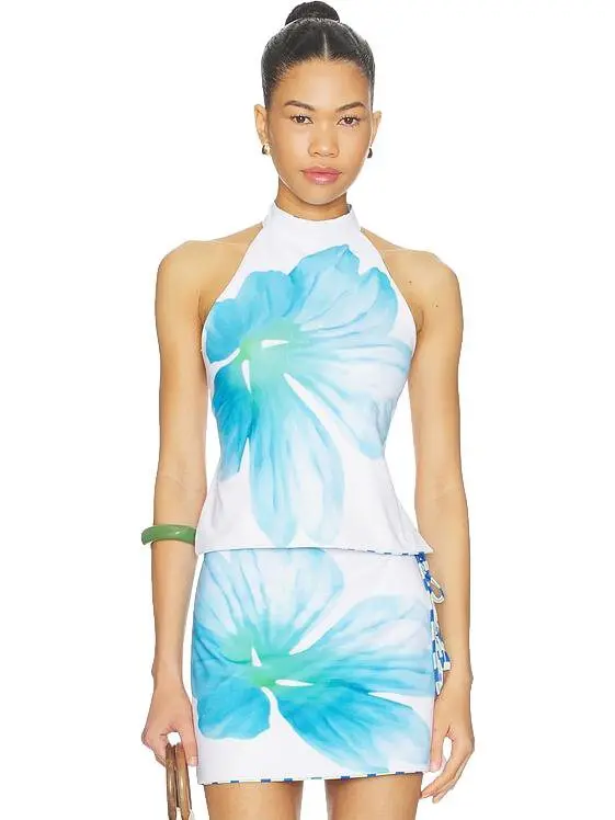 SUSMIE'S Suavecito Reversible Halter Neck Top - Multicolor