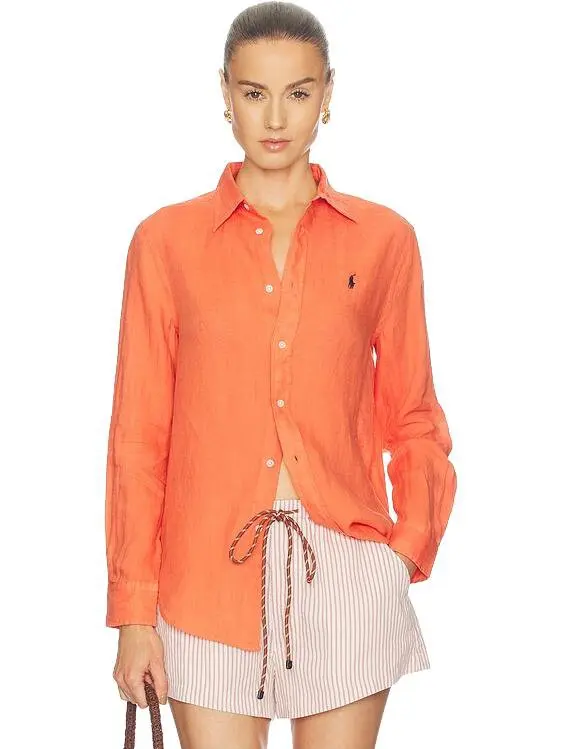 Polo Ralph Lauren Classic Long Sleeve Shirt - True Orange