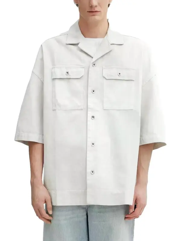 Rick Owens Magnum Tommy Patch-pocket Short-sleeve Shirt - Grey
