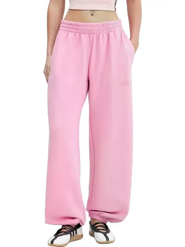 Adidas Soft Lux Elasticated-waistband Logo-patch Track Pants - Pink