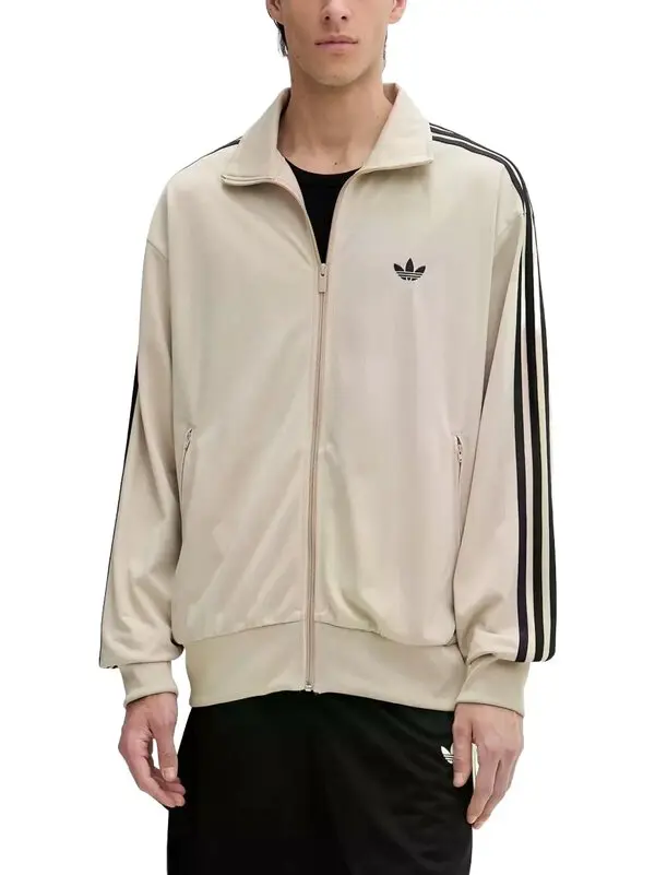 Adidas Firebird Track Logo-embroidered Sweatshirt - Neutrals