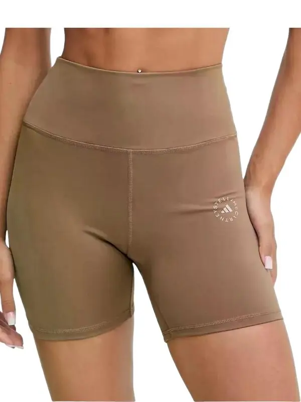 Adidas By Stella McCartney High-waisted Mini Shorts - Neutrals