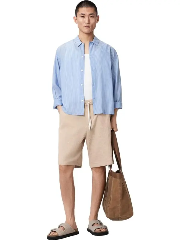 ALLSAINTS Taiko Relaxed Fit Shorts - Brown
