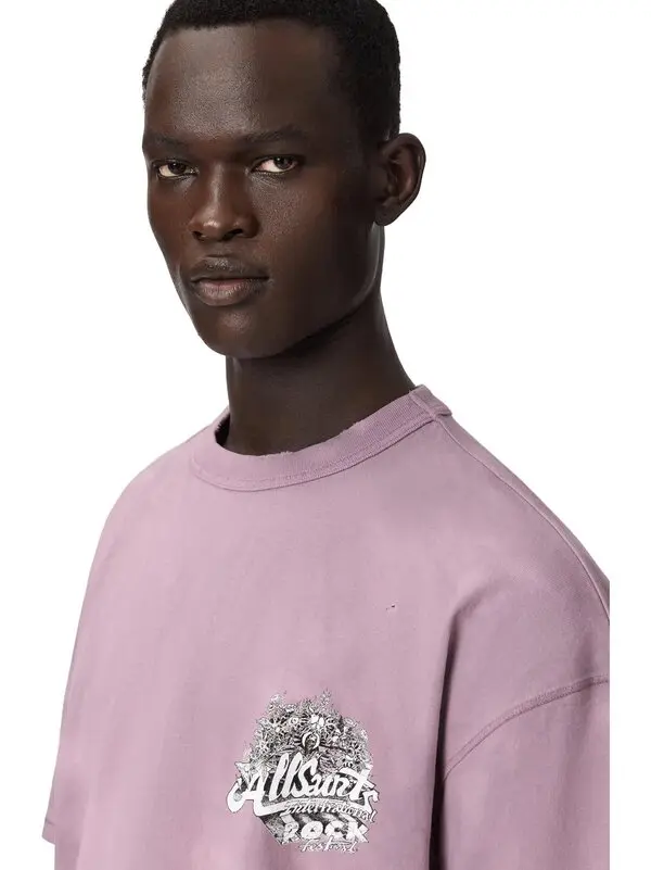 ALLSAINTS Avalon Short Sleeve Boxy Graphic T-shirt - Pink