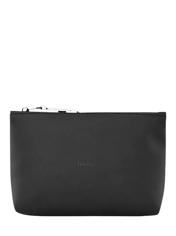 Rains Cosmetic Bag In Waterproof Pu - Black