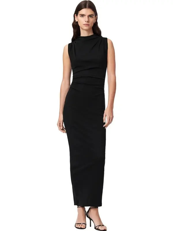 ALLSAINTS Katarina Cowl Neck Maxi Dress - Black