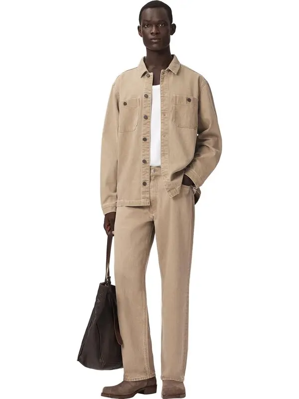 ALLSAINTS Drift Relaxed Fit Denim Jacket - Brown