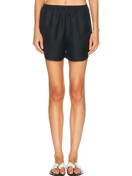 Loulou De Saison Cabo Elastic Waistband Short - Black