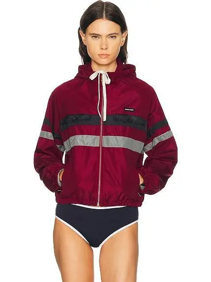 Miu Miu Seta Tec Jacket - Rosso