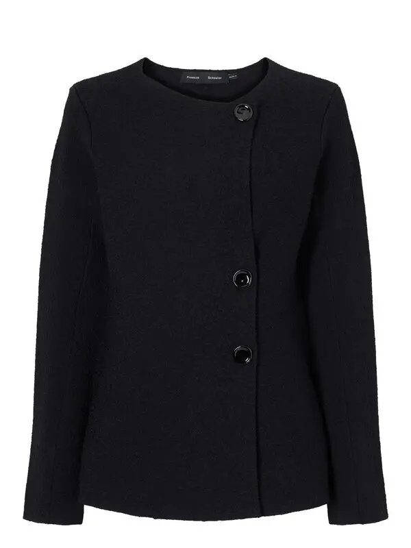Proenza Schouler Sukki Draped Bouclé Jacket - Black